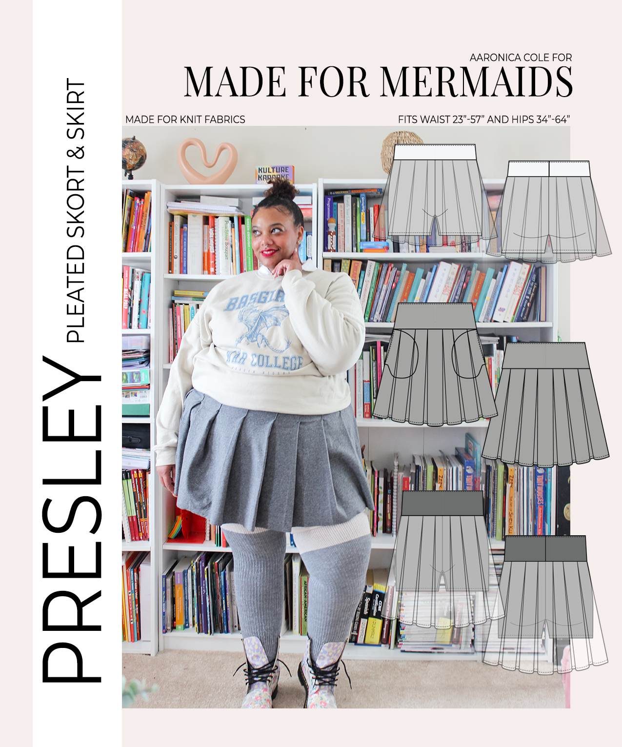Presley Pleated Skort and Skirt by Made for Mermaids | My Next Make